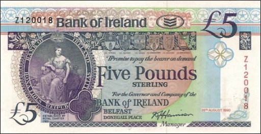 Issued Banknotes 1990s 2000s - Pam West British Notes