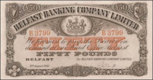 Belfast Banking Company - Pam West British Notes