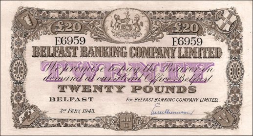 Belfast Banking Company - Pam West British Notes