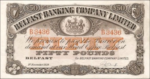 Belfast Banking Company - Pam West British Notes
