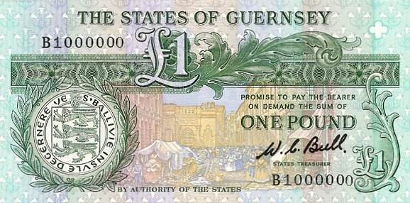 guernsey replacement and specimen banknotes - Pam West British Bank Notes